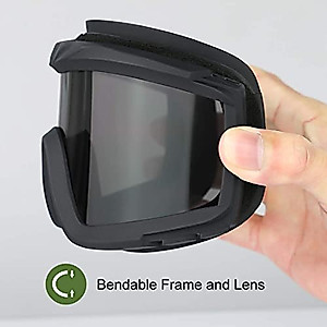 Xaegistac Airsoft Goggles, Tactical Safety Goggles Anti Fog Military Eyewear with 3 Interchangable Lens for Paintball Riding Shooting Hunting Cycling (Black)