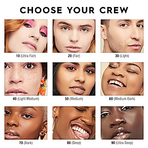 Urban Decay Stay Naked Weightless Liquid Foundation (80WO - Deep Warm - Peach Undertone), Waterproof Face Makeup, Buildable Medium Coverage with No Caking, Real-Skin Matte Finish - 1 fl oz