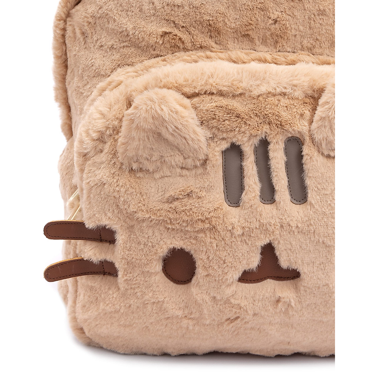 Pusheen Backpack Fur 3D Cat Beige Fluffy Rucksack 16”
