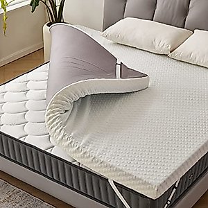 Gel Infused Memory Foam Mattress Topper with Breathable Bamboo Cover - 3 Inches Soft Mattress Pad for Mattress Upgration, Zero Pressure Mattress Topper for Back Pain Relief, Queen 60"x80"x3"
