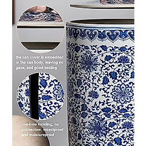 TUU Chinese Rice Dispenser Ceramic Large Capacity Sealed Cereal Storage Container with Lid Grain Dispenser Suitable for Kitchen Soybean, Corn, Flour, Sugar, Rice, Nuts, Snacks, Pet Food 22/44Lbs