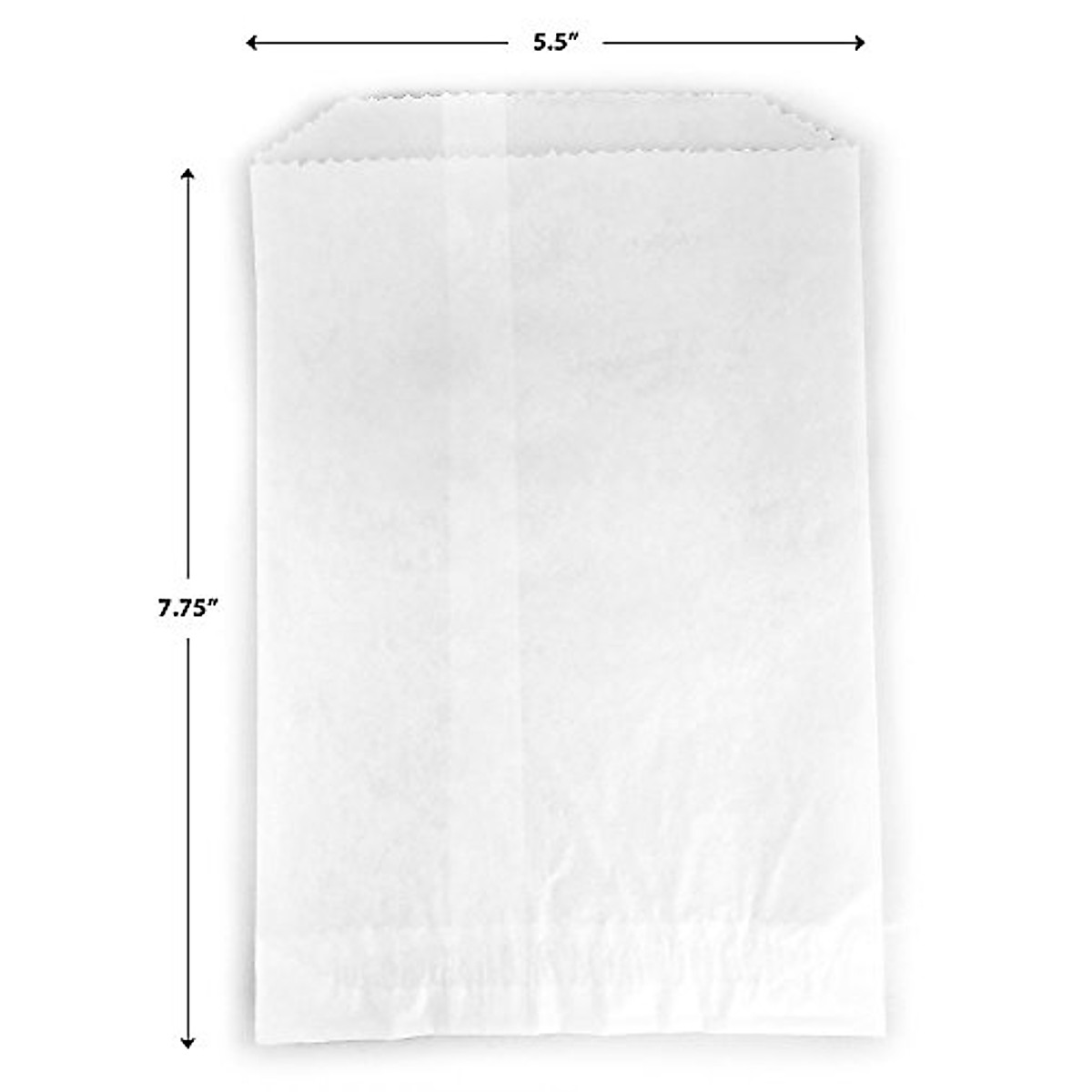- 100 - Flat Glassine Wax Paper Bags - 5 1/2" x 7 3/4" or 5.5" x 7.75" - Includes JenStampz Top 10 - Large