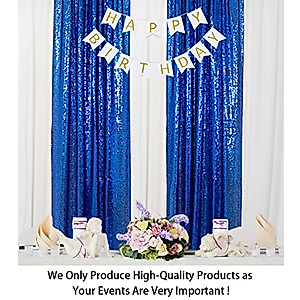 Sequin Curtains 2 Panels Royal Blue 2FTx8FT Sequin Photo Backdrop Sequin Backdrop Curtain Pack of 2-1011E