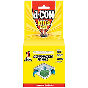 d-CON Rodenticide Rodent and Mouse Disposable Bait Station Corner Fit, 1 ct
