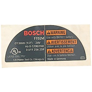Bosch Parts 1611110A88 Label