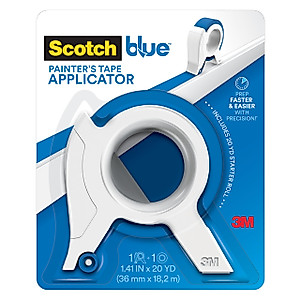 Scotch Blue Painters Tape Applicator, Applies Painter's Tape in One Continuous Strip, Paint Tape Applicator for Trim, Windows and Door Frames, 1.41 Inches x 20 Yards, 1 Starter Roll