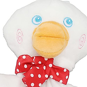 Baby Stuffed Animals Blanket, Visual Development Soft and Bright Colors Plush Cartoon Baby Security Blanket for Kids More Than 3 Months for Soothing Towels (White)