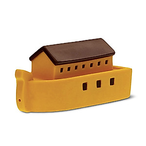 DolliBu Noah's Ark Bath Buddy Squirter - Floating Noahs Ark Rubber Bath Toy, Water Squirting Bathtime Play for Toddlers, Cute Bible Boat Watercraft Toy for The Bathtub, Beach, & Pool for Girls & Boys