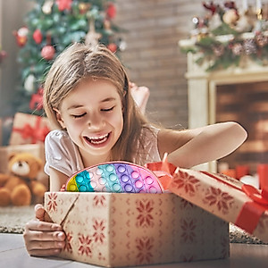 Woosir Pop Purse Backpack for Girls Fidget Mini Backpack Gift for Girls,Easter Pop Fidget Toys Gifts for Kids Pop Shoudler Bag Toys for Toddler Birthday Party Favors Easter Gifts