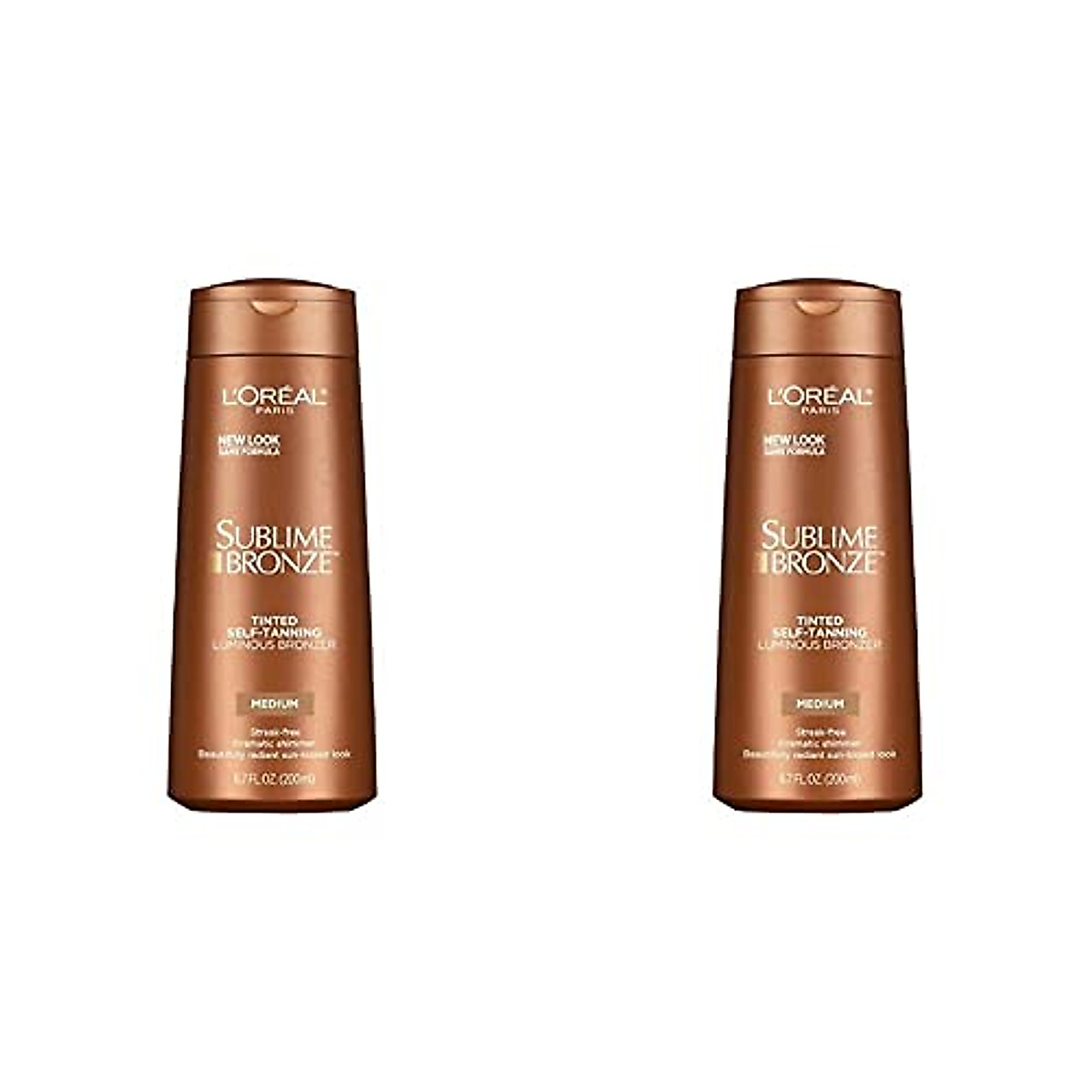 L'Oréal Paris Sublime Bronze Luminous Bronzer Self-Tanning Lotion, 6.7 oz. (Pack of 2)