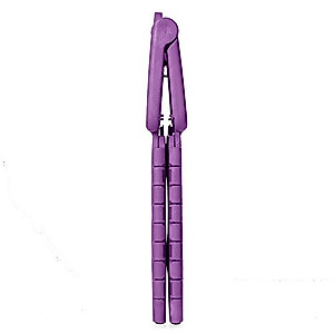 Casafield 9" Folding Step Stool with Handle, Purple - Portable Collapsible Small Plastic Foot Stool for Kids and Adults - Use in The Kitchen, Bathroom and Bedroom