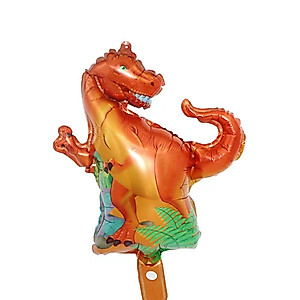 40 Inch Green Number 4 Dinosaur Balloons Set, 4th Birthday Balloons for Kids,Childrens 4th Birthday Party Decorations. (4)