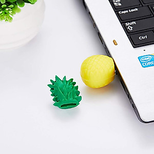 GARRULAX USB Flash Drive, 8GB / 16GB / 32GB Novelty Cute Cartoon USB Memory Stick Date Storage Pendrive Thumb Drives for Kids Children Collegue Student (32GB, Pineapple)