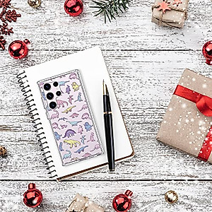 Bicol Galaxy S23 Ultra Case - Cute Dinosaurs Design, 16ft Drop Tested, Durable TPU Bumper for Women & Girls