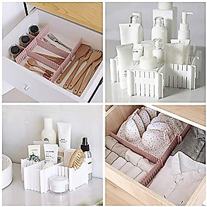 Drawer Organizers - DGQ 40Pcs Drawer Divider Strips 2.75” High Adjustable Separators for Closet, Office Desk, Kitchen Storage, Dresser, Makeup Tools, Socks