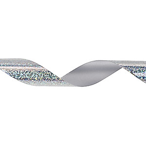 1inch x 100yards Waterproof Ribbon,Silver Curling Ribbon for Gifts Package Wrapping,Bows, Crafting, Wedding.