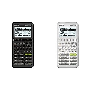 Casio fx-9750GIII Black Graphing Calculator & fx-9750GIII White Graphing Calculator (fx-9750GIII-WE)