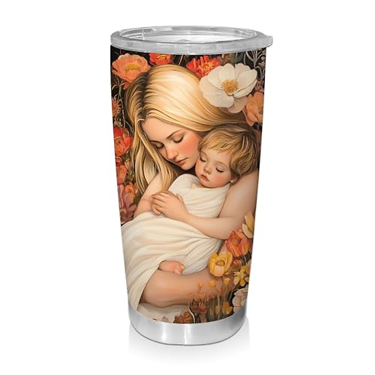 FOCIUZTA Cartoon Tennis Ball Pattern 20oz Tumbler with Lid, Travel Coffee Cup, Ideal for Easter, Gaming Enthusiast, Mother Day, and Birthday Gifts