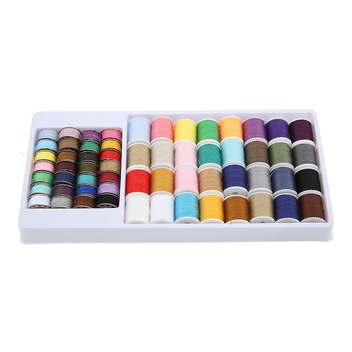 Sewing Thread Set 60 Shaft Multicolor - Practical Polyester Thread for Sewing Machine, Includes Reusable Bobbin, Needle Threaders, Embroidery Needles - Sewing Machine Accessories