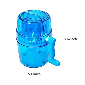 Irishom Manual Ice Crusher Household Ice Crusher Rotary Ice Crusher Ice Cube Cutter Mini Portable Ice Machine Hand Crank Ice Chopper