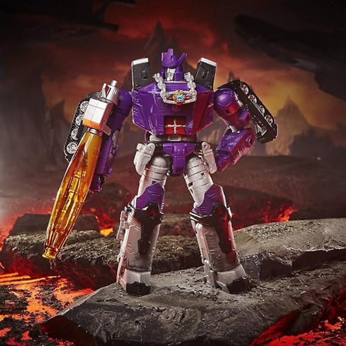 Transformers Toys Generations War for Cybertron: Kingdom Leader WFC-K28 Galvatron Action Figure - Kids Ages 8 and Up, 7.5-inch