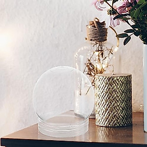 YARNOW 10 Pcs DIY Snow Globe 2.4 Inch Plastic Snow Globe with Screw Off Cap Empty Fillable Water Globe Keepsake Snow Globe for DIY Crafts Home Decoration