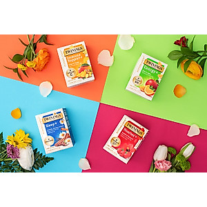 Twinings Superblends Immune Support+ Herbal Tea with Vitamin C, Ginger & Mango Flavoured Green Tea, 16 Tea Bags (Pack of 6), Enjoy Hot or Iced