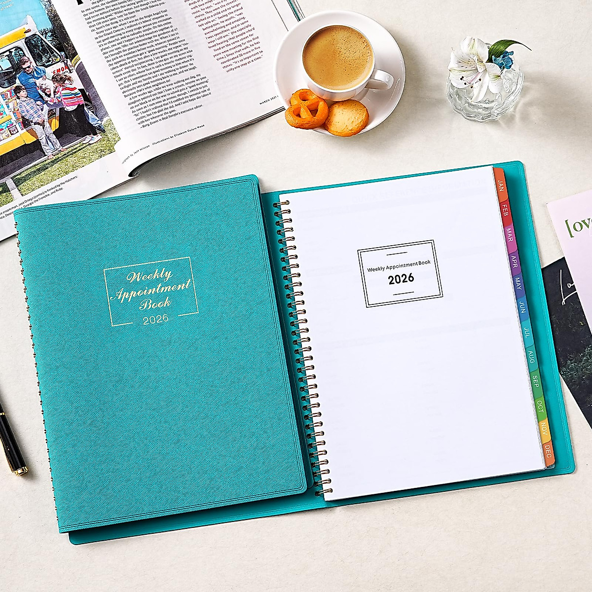 Weekly Appointment Book 2023 - Daily Hourly Planner 2023, January 2023- December 2023, 8.4" x 10.6", 15-Minute Interval, Flexible Soft Cover, Twin-Wire Binding, Perfect for Your Life