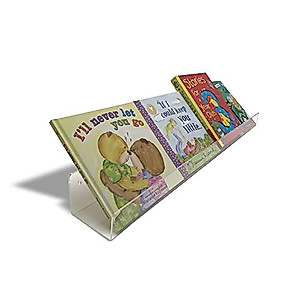 18" Clear Acrylic Floating Shelf, Wall Mounted Nursery Kids Bookshelf, Invisible Spice Rack, Clear Set of 1