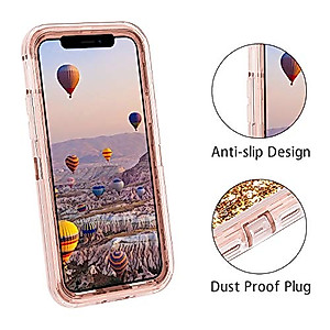 Coolden Case for iPhone 11 Pro MAX Cases Protective Glitter Case for Women Girls Cute Bling Sparkle Heavy Duty Hard Shell Shockproof TPU Case for 2019 Release 6.5 Inches iPhone 11 Pro MAX, Rose Gold