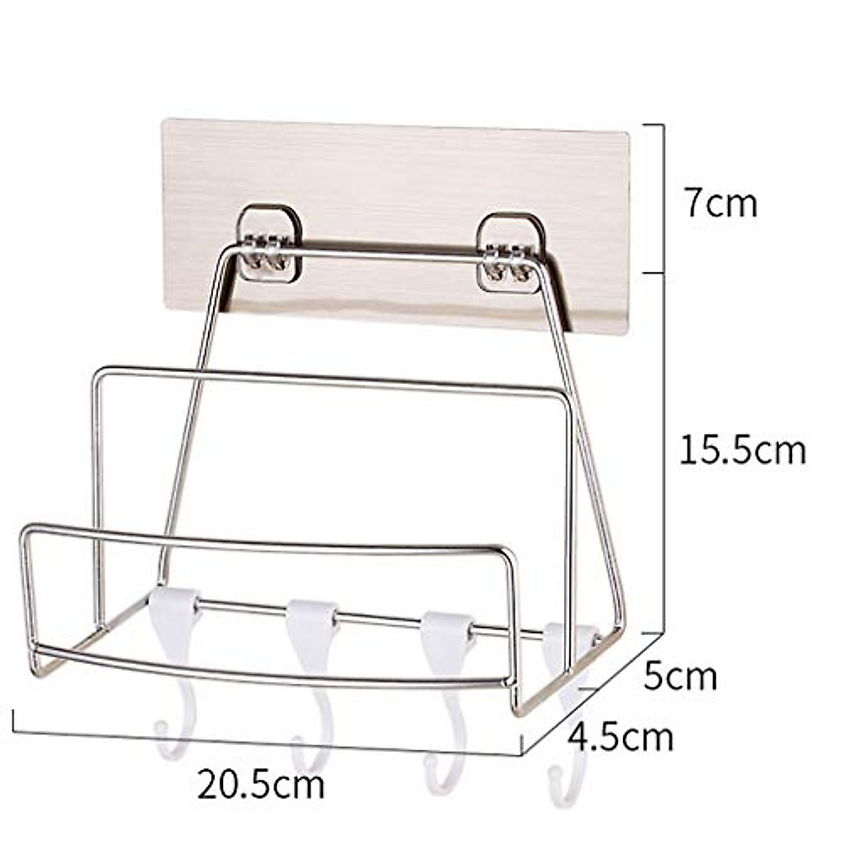 DRNKS Pot Rack Multifunctional Pot Lid Rack Kitchen Household Punch-free Wall-mounted Knife Holder Stainless Steel Storage Shelf Applicable to kitchen stove (Color : Pot cover+knife holder)