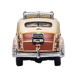 1942 Chrysler Town & Country Woody Wagon Catalina Tan with Wood Panels and Roof Rack 1/87 (HO) Scale Diecast Model Car by Oxford Diecast 87CB42003