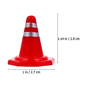 TOYANDONA 20pcs Miniature Plastic Traffic Cones Sport Training Roadblock Cone Mini Traffic Signs