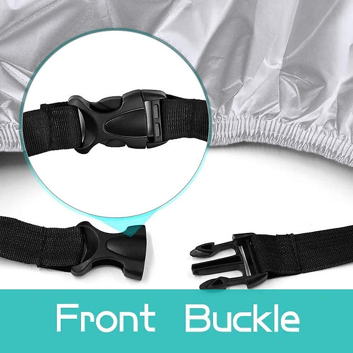 Viaky Outdoor Waterproof Bicycle Cover for 2 Bikes, Anti Dust Rain Sun UV Protection Wind Proof Heavy Duty Mountain Bike Road Cycle Cover with Storage Bag (Silvery & Black)