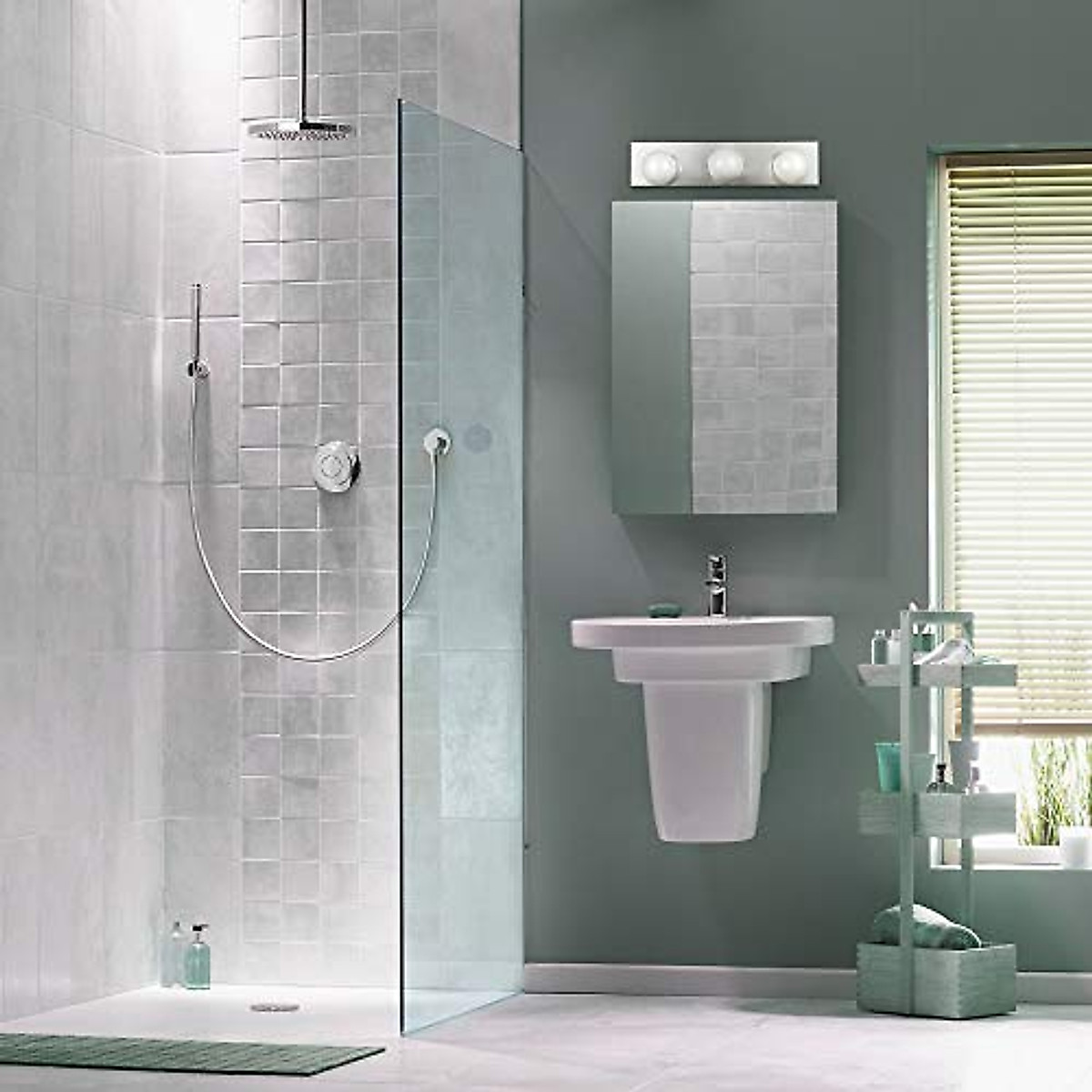 Globe Electric 51202 Cameron Collection 3 Chrome Fixture Vanity Light