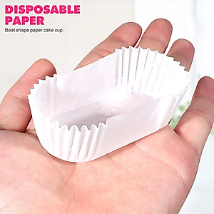 Loaf Liners Oval Baking Cups: 1000pcs Grease Proof Paper Cupcake Liner Mini Cake Cup Parchment Bread Trays For Cake Muffins Cupcakes Bread