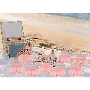 8 Pcs Bridal Shower Honeycomb Centerpieces Bridal Shower Table Decorations Bridal Party Decorations Bachelorette Party Decor Supplies Rose Gold