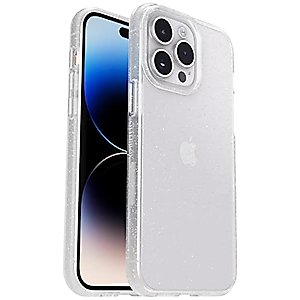 OtterBox IPhone 14 Pro (ONLY) Prefix Series Case - STARDUST (Clear/Glitter), ultra-thin, pocket-friendly, raised edges protect camera & screen, wireless charging compatible