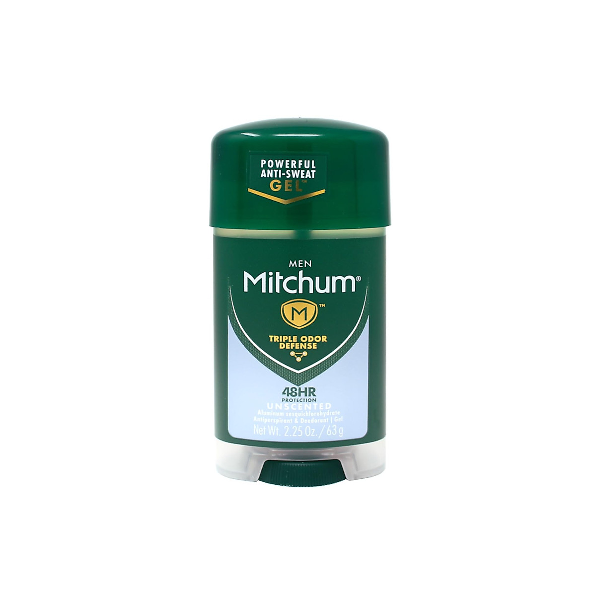 Mitchum Power Gel Antiperspirant Deodorant - Unscented - Net Wt. 2.25 OZ (63 g) - Pack of 3