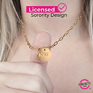 Sorority Shop Phi Sigma Sigma Paperclip Necklace — PSS 18K Gold Plated Sorority Gifts Necklace, Long-Lasting Phi Sigma Sigma Gifts for Women