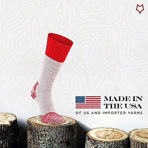 FoxRiver womens Wick Dry Outlander Heavyweight Boot & Field Mid-calf hiking socks, Grey, Large US