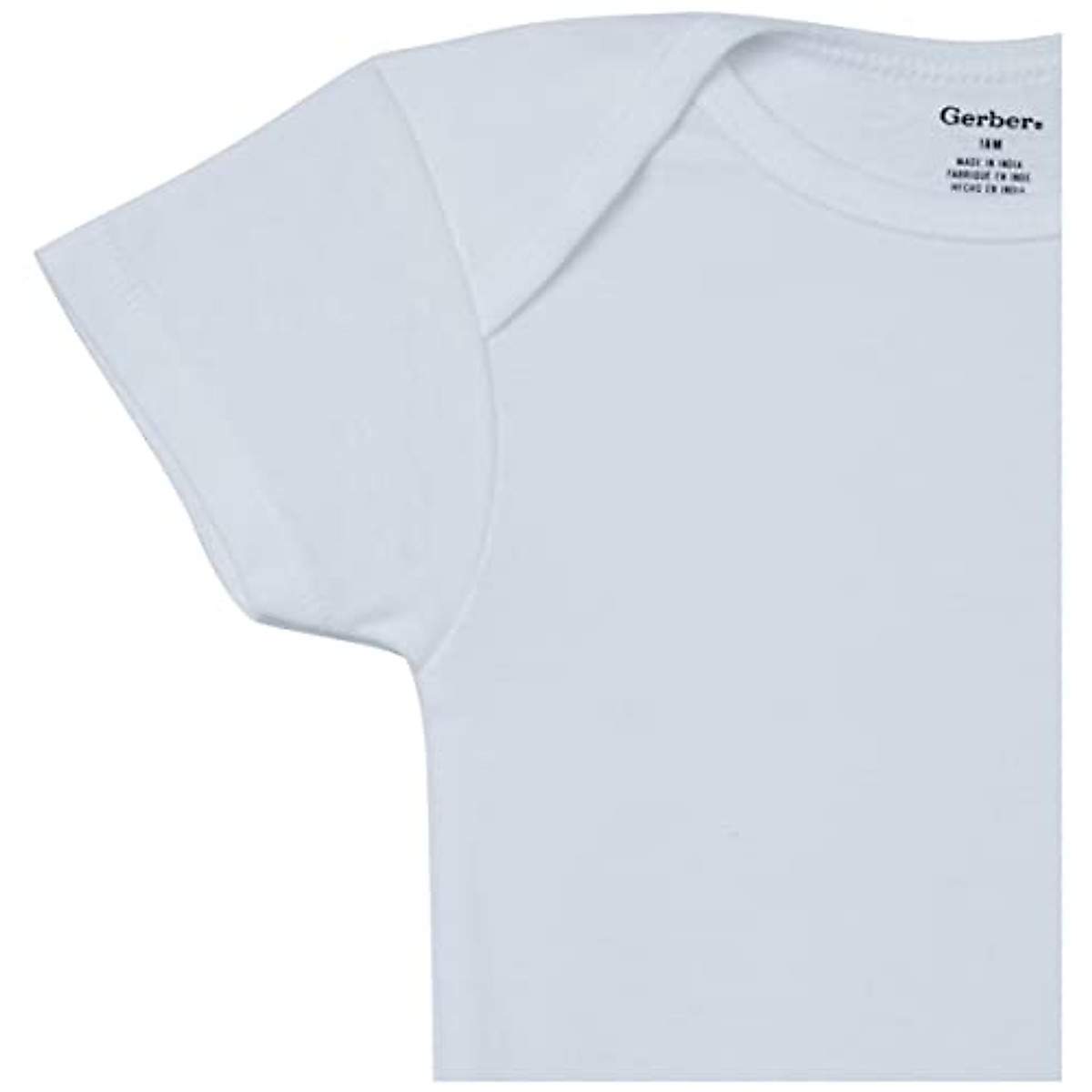 Gerber Baby 8-Pack Short Sleeve Onesies Bodysuits, Solid White, 0-3 Months