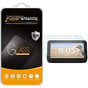 Supershieldz (2 Pack) Designed for Echo Show 5 (2nd Gen and 1st Gen) Tempered Glass Screen Protector, Anti Scratch, Bubble Free