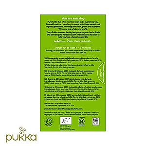 Pukka Supreme Matcha Green, Organic Herbal Green Tea with Oothu, Sencha & Suio Gang, 20 Count (Pack of 3)