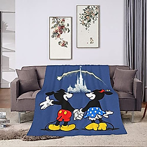Funny Mouse Blanket Ultra Soft Warm Throw Blanket Suitable for Adults and Children to Use 80"X60" Resistant Kawaii Cartoon Bow tie Fuzzy Bedding for Traveling Camping Couch Sofa Gifts A- 15
