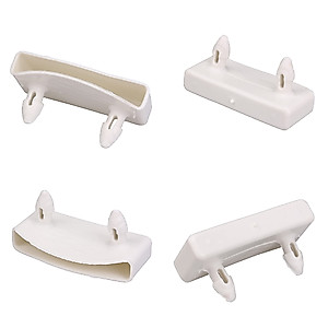 30 Pcs White Bed Caps Holders Plastic Single End Caps 55x9mm for Metal Wooden Beds