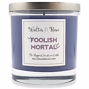 Walter & Rosie Candle Co. - Foolish Mortal 11oz Scented Candle Inspired by Disney Scents - Smell Like Disney Resorts - The Happiest Scents on Earth - Soy Blend - Up to 40 Hrs