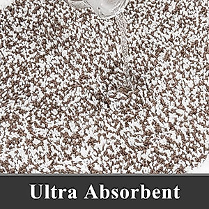 Pauwer Bathroom Rugs Sets 3 Piece Bathroom Shower Rugs with U-Shaped Contour Toilet Mat Absorbent Microfiber Plush Bath Mats Non Slip Bath Rugs Machine Washable Shaggy Bathroom Floor Mats, Coffee