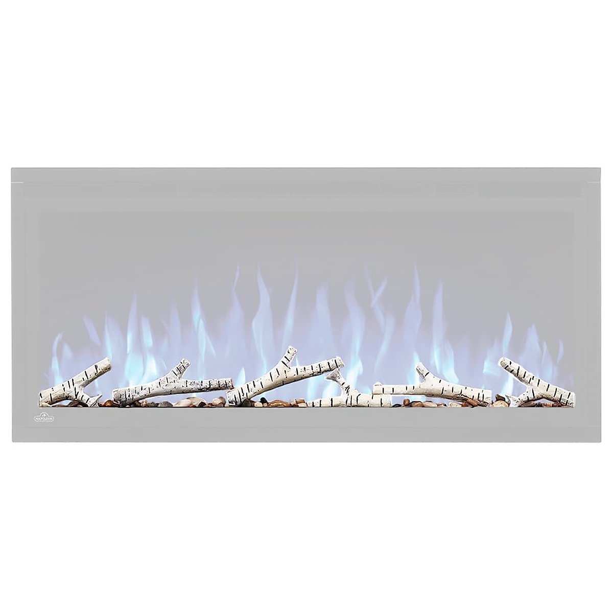 Birch Log Kit with Rocks for Entice™ 50 - NEF-BLRAK50 - Realistic Birch Logs, Natural Looking Rocks, Easy Customization of Entice Electric Fireplace