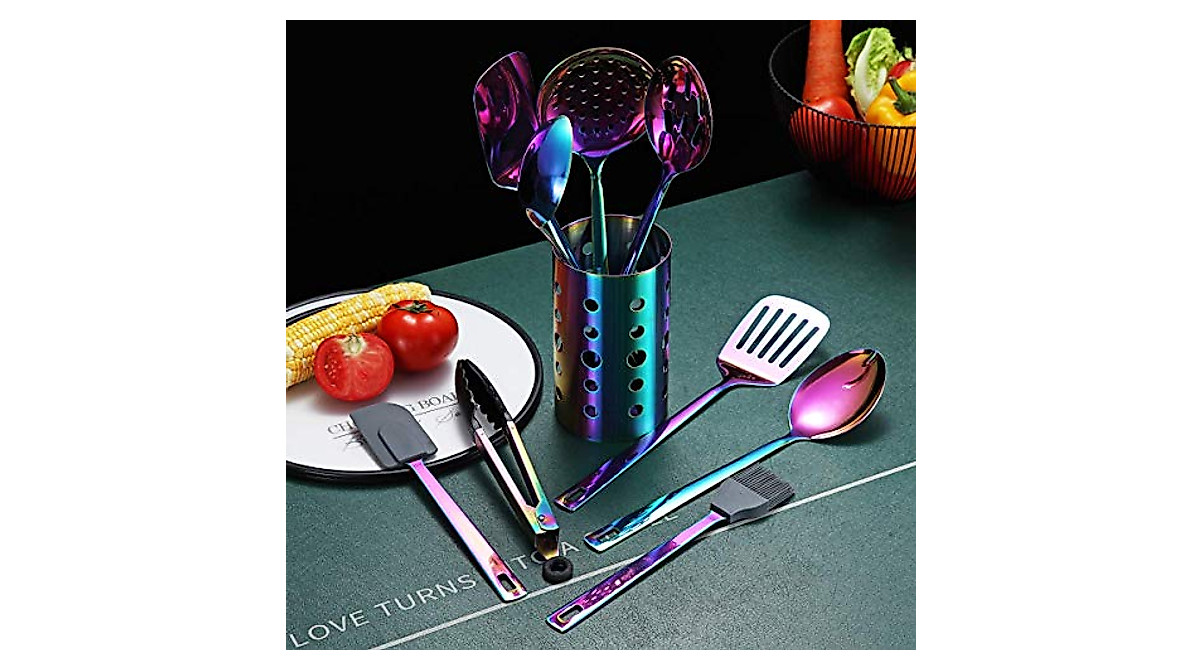 Premium 13-Piece Rainbow Kitchen Utensils Set